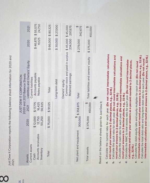 Solved Unsure how to calculate proper NWC, Debt equity | Chegg.com