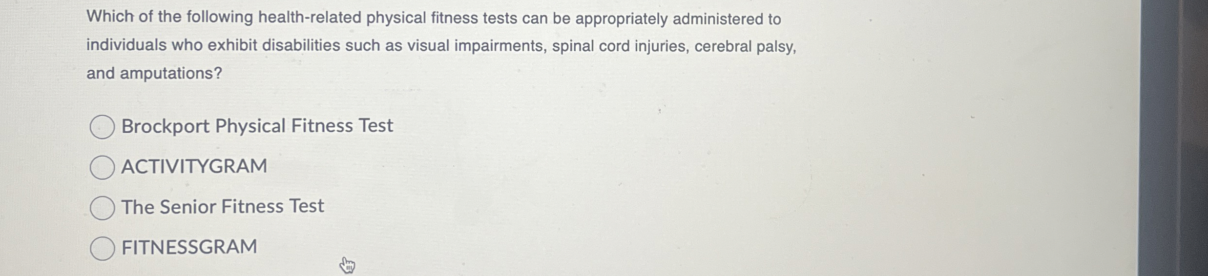 Solved Which of the following health-related physical | Chegg.com