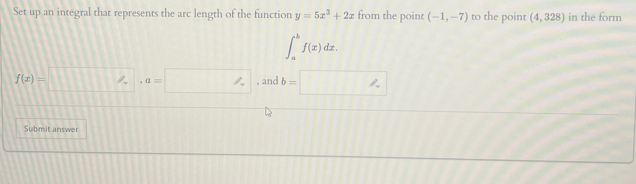 Solved Set up an integral that represents the arc length of | Chegg.com