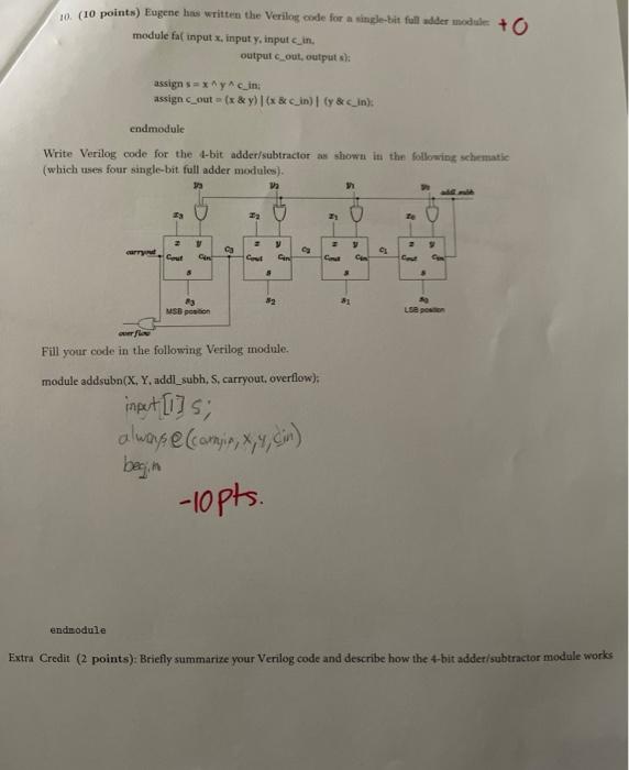 Solved assign s=x∧y∧cin: assign c_out | Chegg.com