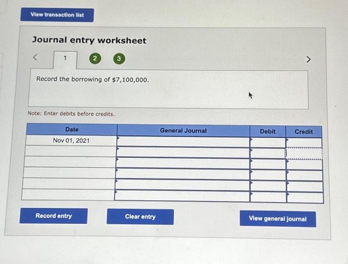 Solved Journal entry worksheet Note: Enter debits before | Chegg.com