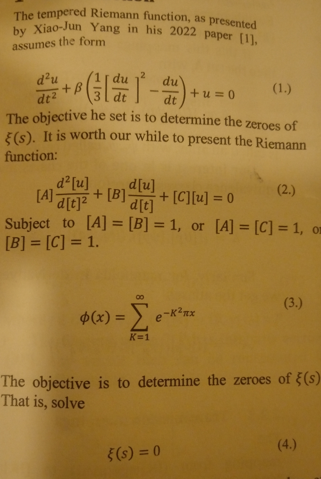 Solved The tempered Riemann function, as presented by | Chegg.com
