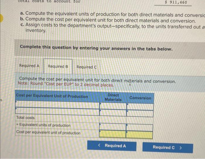 Solved a. Compute the equivalent units of production for | Chegg.com