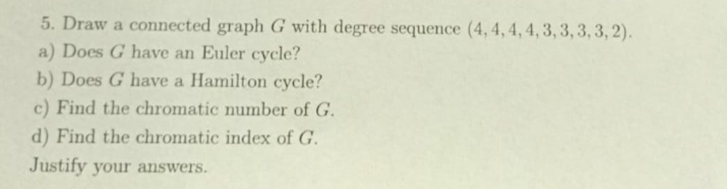 Solved Draw a connected graph G ﻿with degree sequence | Chegg.com