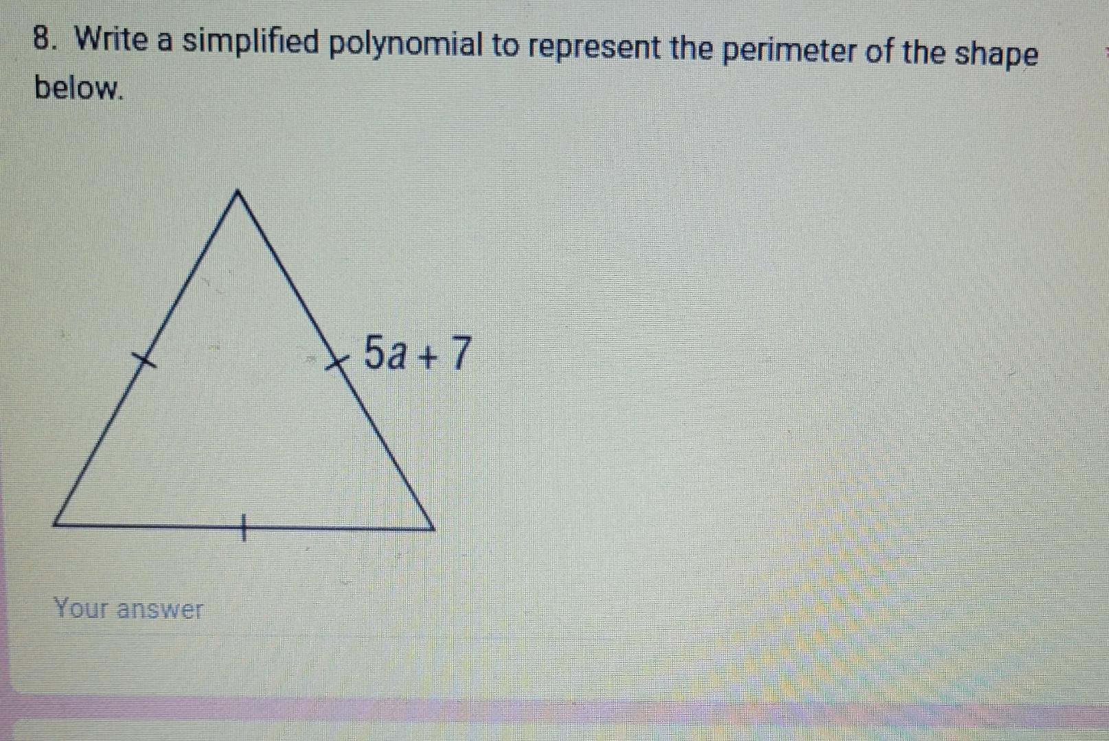 Solved Write a simplified polynomial to represent the | Chegg.com