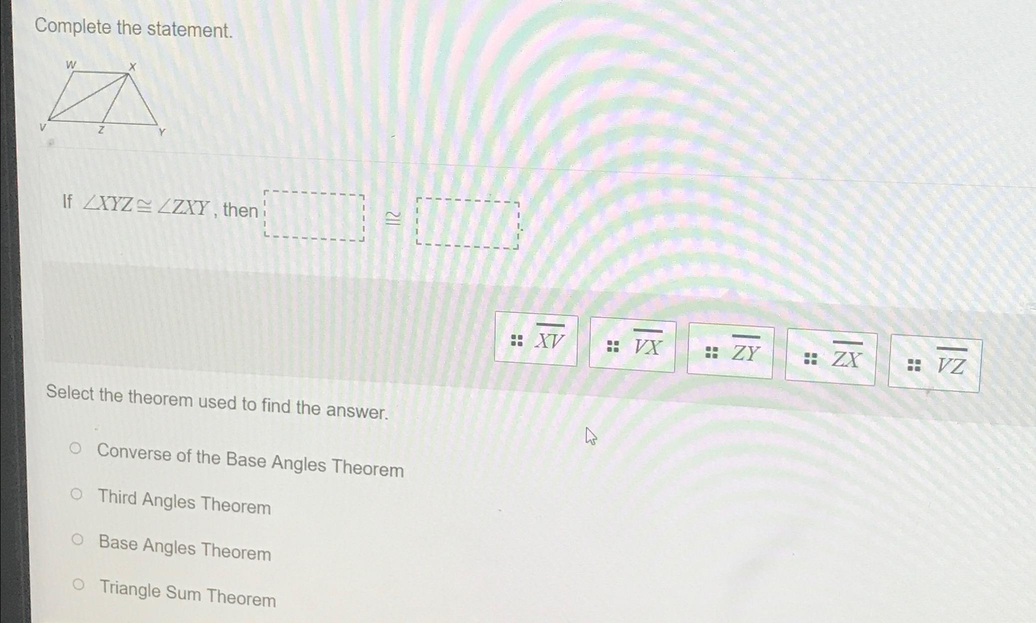 Solved Complete the statement.If ??xYZ~??Z=xY, ﻿then~=Select | Chegg.com