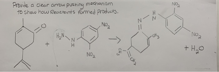 Solved NO2 Provide a clear arrow pushing mechanism to show | Chegg.com