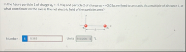 Solved In the figure particle 1 ﻿of charge q1=-5.93q ﻿and | Chegg.com