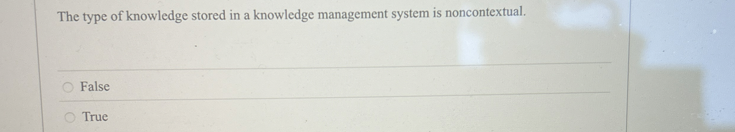 Solved The type of knowledge stored in a knowledge | Chegg.com