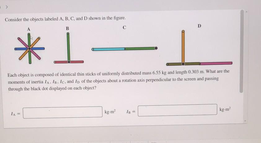 Solved Consider the objects labeled A, B, C, and D shown in | Chegg.com