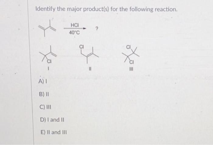 Solved Predict the major product of the following reaction. | Chegg.com