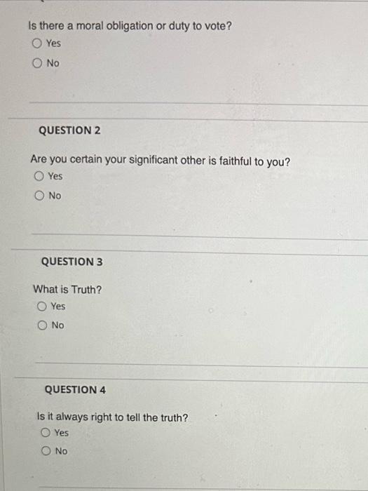 For each question, determine whether it is | Chegg.com