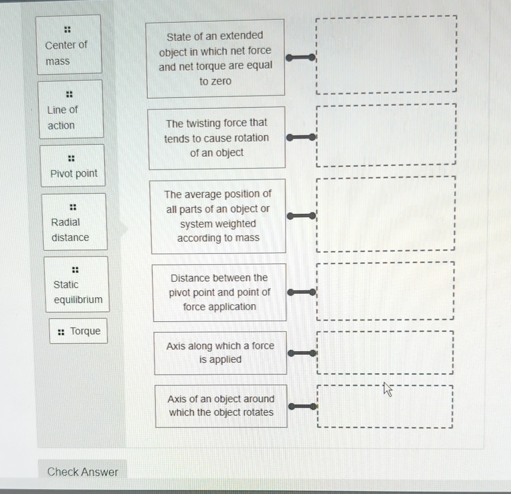 Solved Center ofmassLine of actionRadial distance::Static | Chegg.com