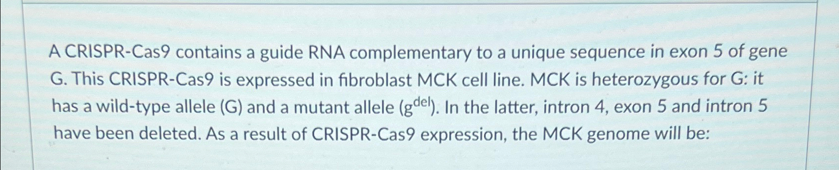 Solved A CRISPR-Cas9 ﻿contains a guide RNA complementary to | Chegg.com