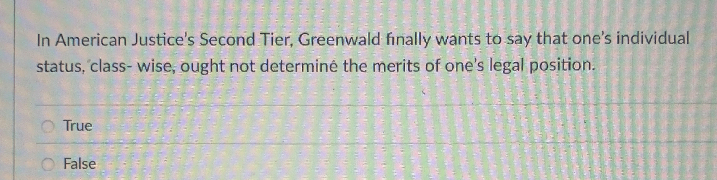 Solved In American Justice's Second Tier, Greenwald finally | Chegg.com