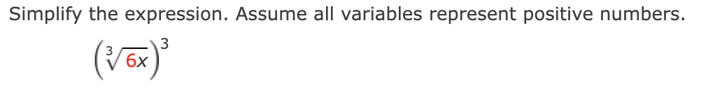 Solved Simplify the expression. Assume all variables | Chegg.com