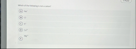 Solved 1 ﻿PointWhich of the following is not a | Chegg.com