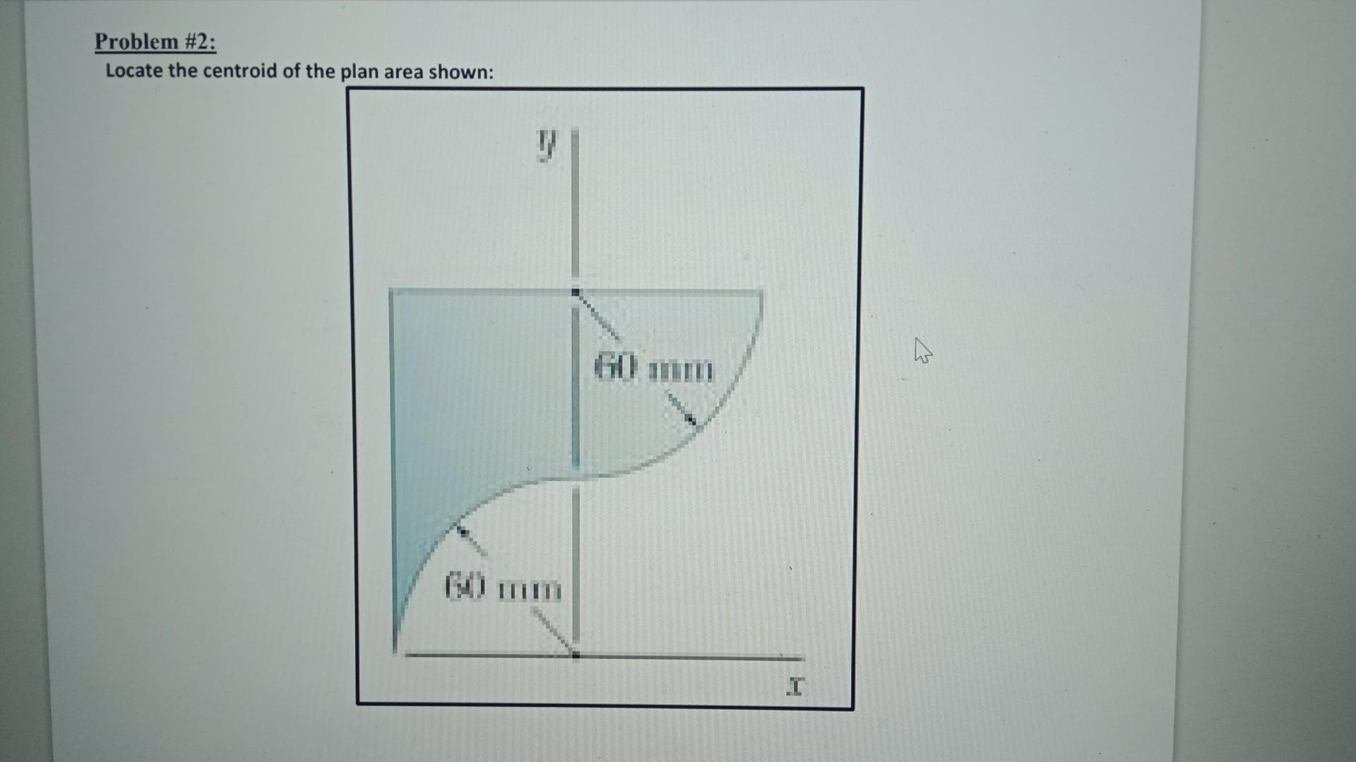 Solved Problem \#2: Locate the centroid of the | Chegg.com