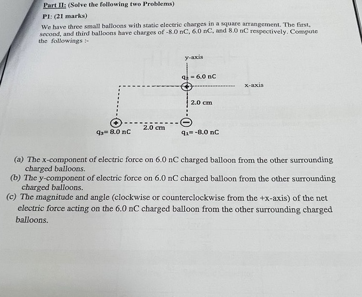 Solved Part II: (Solve the following two Problems)P1: (21 | Chegg.com