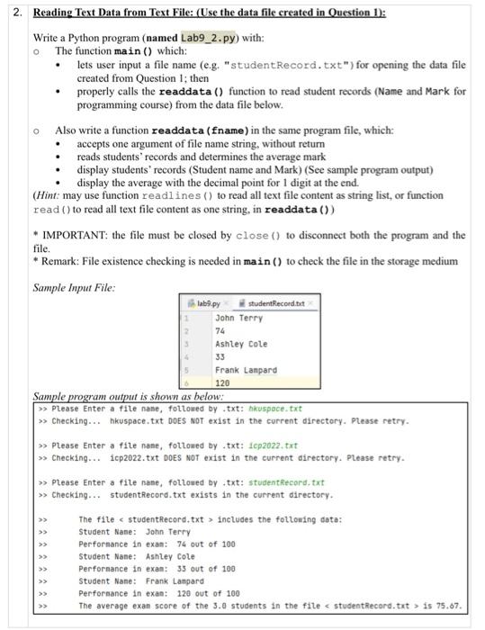 Solved ≫ Please Enter a file name, followed by .txt: | Chegg.com