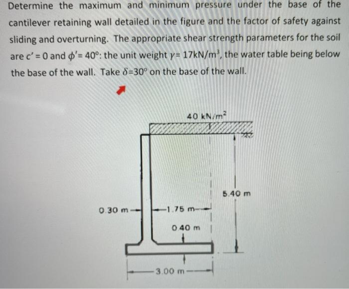 Solved Determine the maximum and minimum pressure under the | Chegg.com