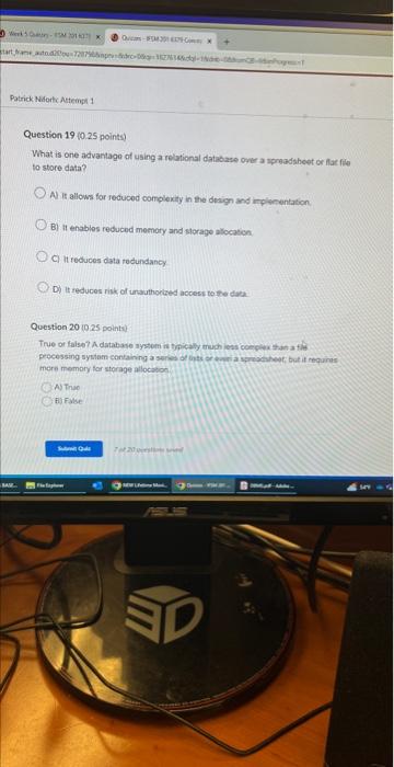 Solved What is one advantage of using a relational database | Chegg.com