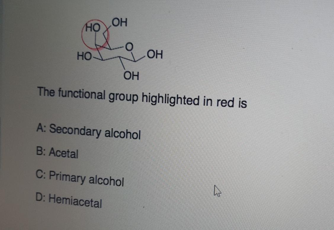 Solved ОН НО НО ОН ОН The functional group highlighted in | Chegg.com