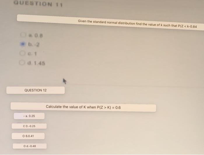 Solved Given the standard normal distribution find the value | Chegg.com