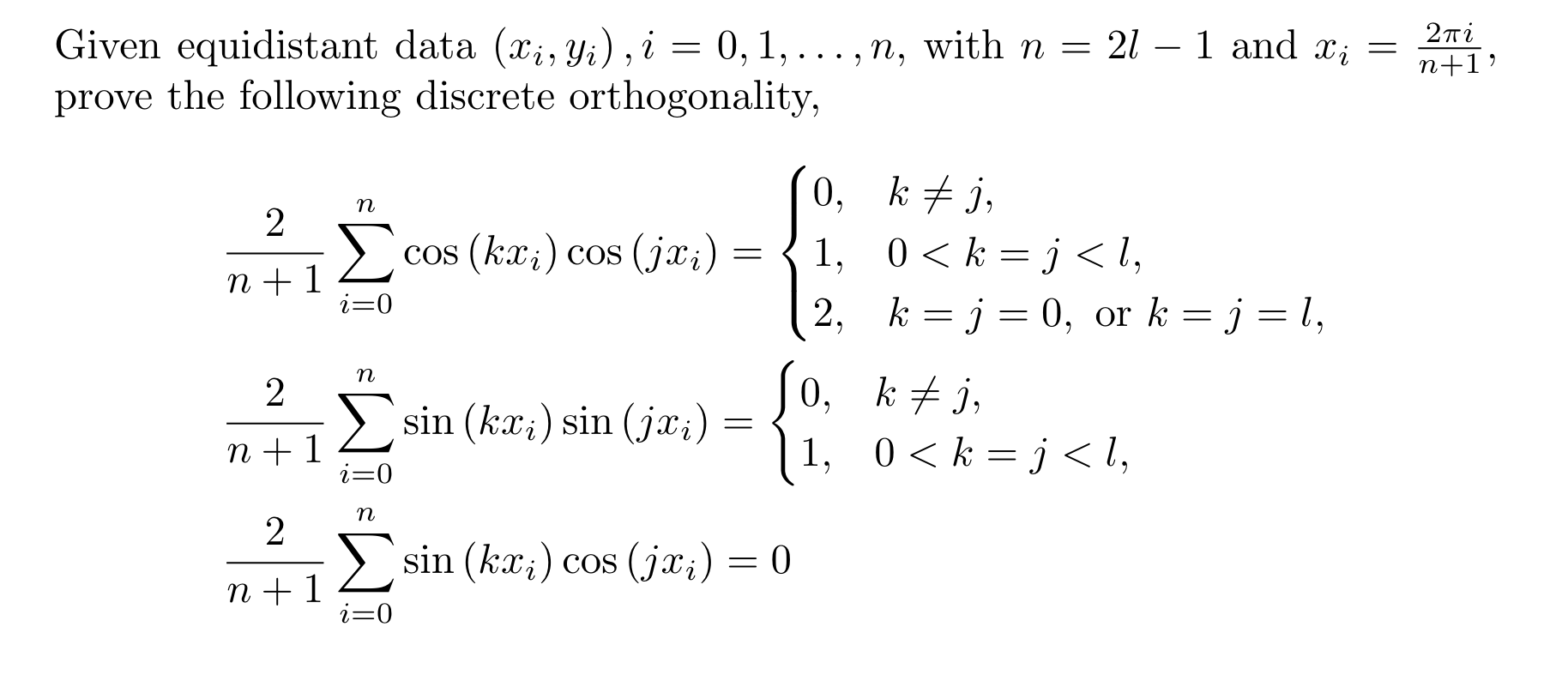 Solved Given equidistant data (xi,yi),i=0,1,dots,n, ﻿with | Chegg.com