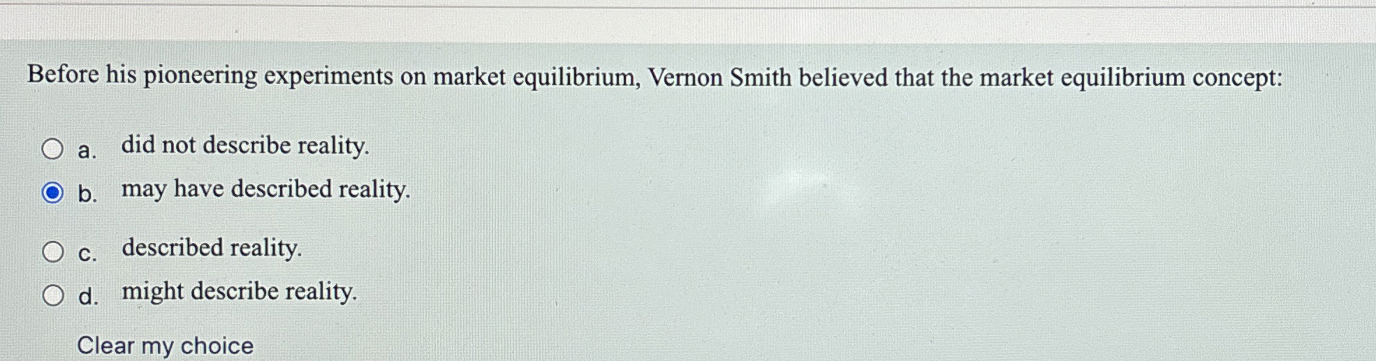 Solved Before his pioneering experiments on market | Chegg.com