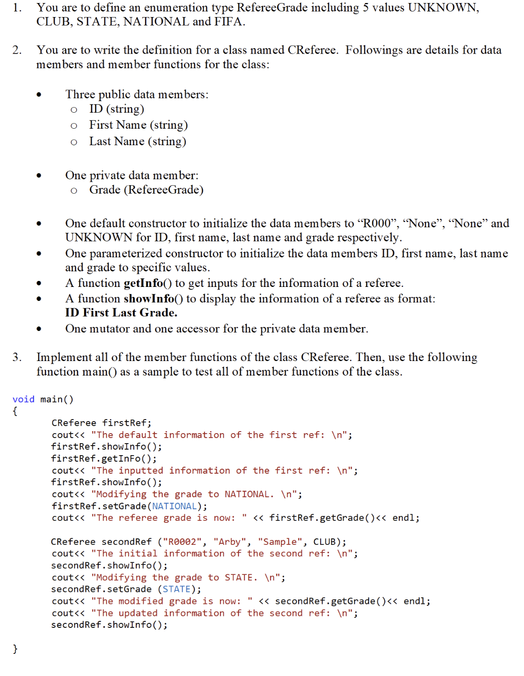 Solved Help me solve pleaseYou are to write the definition | Chegg.com