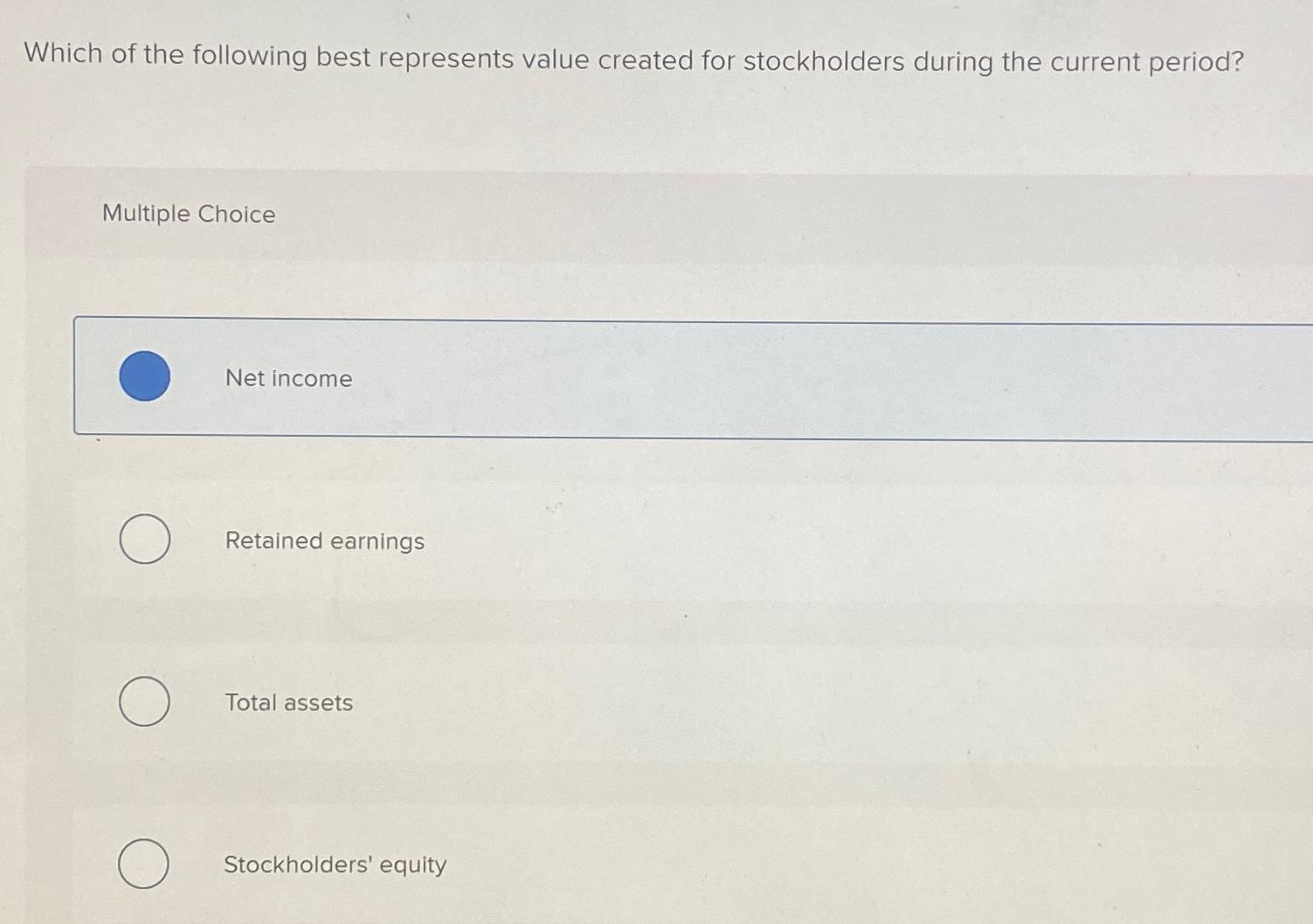Solved Which of the following best represents value created | Chegg.com