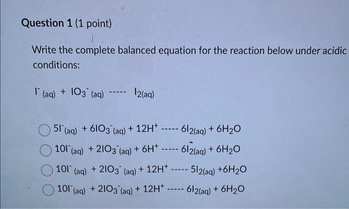 Solved Write the complete balanced equation for the reaction | Chegg.com