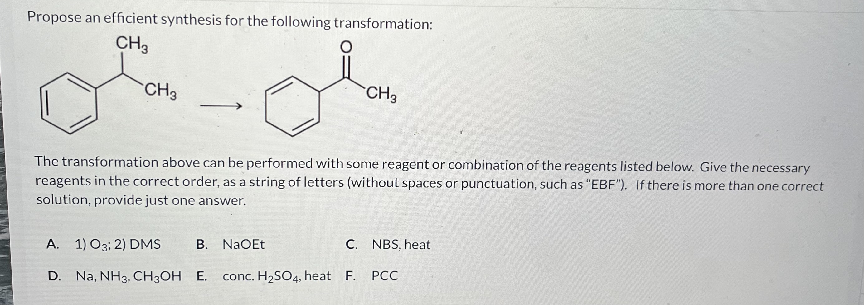 Solved Propose an efficient synthesis for the following | Chegg.com
