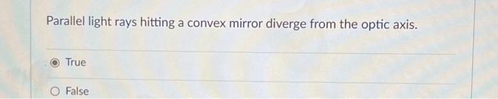 Solved Parallel light rays hitting a convex mirror diverge | Chegg.com