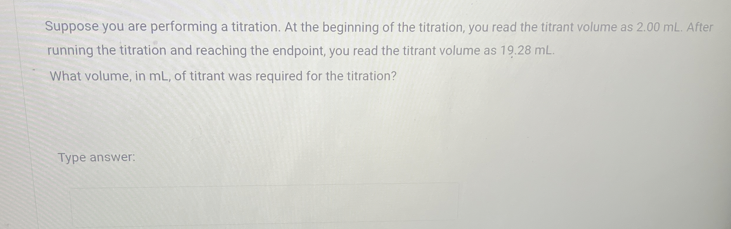 Solved Suppose you are performing a titration. At the | Chegg.com