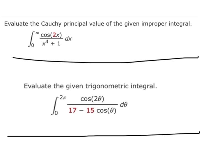 Solved Evaluate the Cauchy principal value of the given | Chegg.com