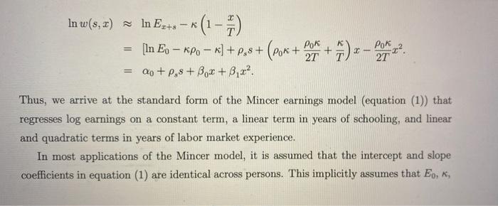 estimate the parameters of the model and explain the | Chegg.com