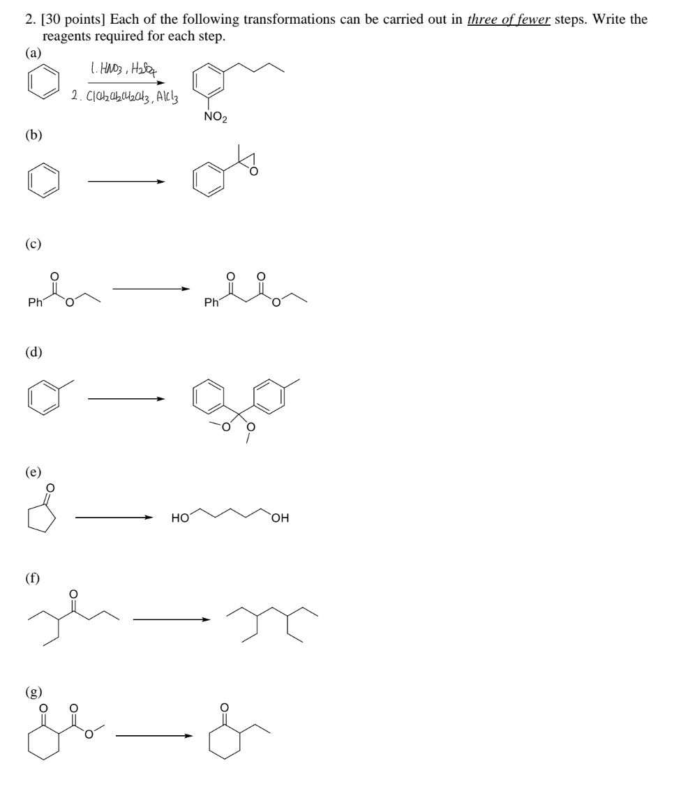 Solved [30 ﻿points] ﻿Each of the following transformations | Chegg.com