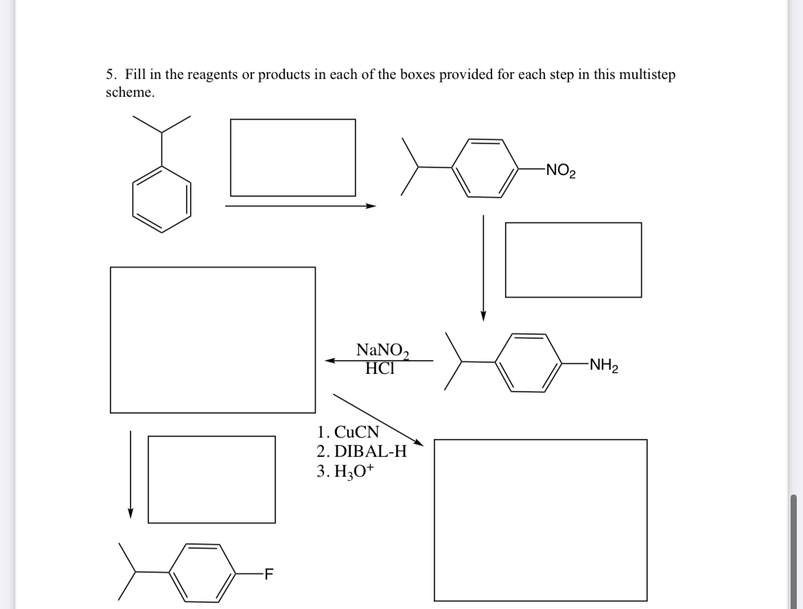 Solved Fill in the reagents or products in each of the boxes | Chegg.com