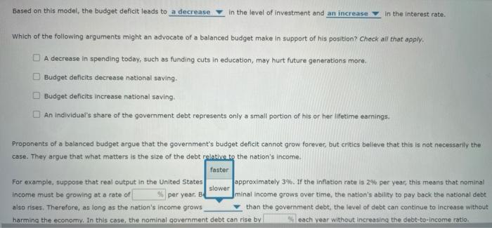 5. Impact of budget deficits The following graph | Chegg.com