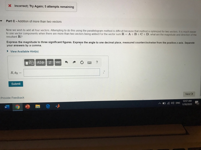 Solved Geometric and Component Veului U Learning Goal: To | Chegg.com