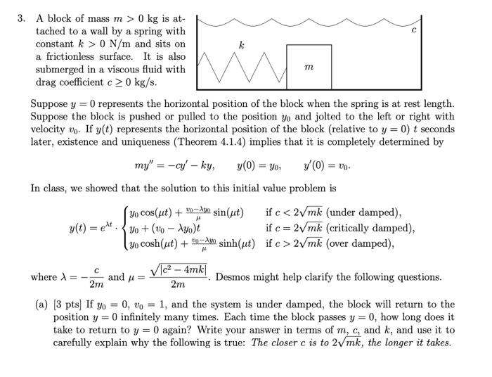 This is an advanced math problem in ODE. Please write | Chegg.com