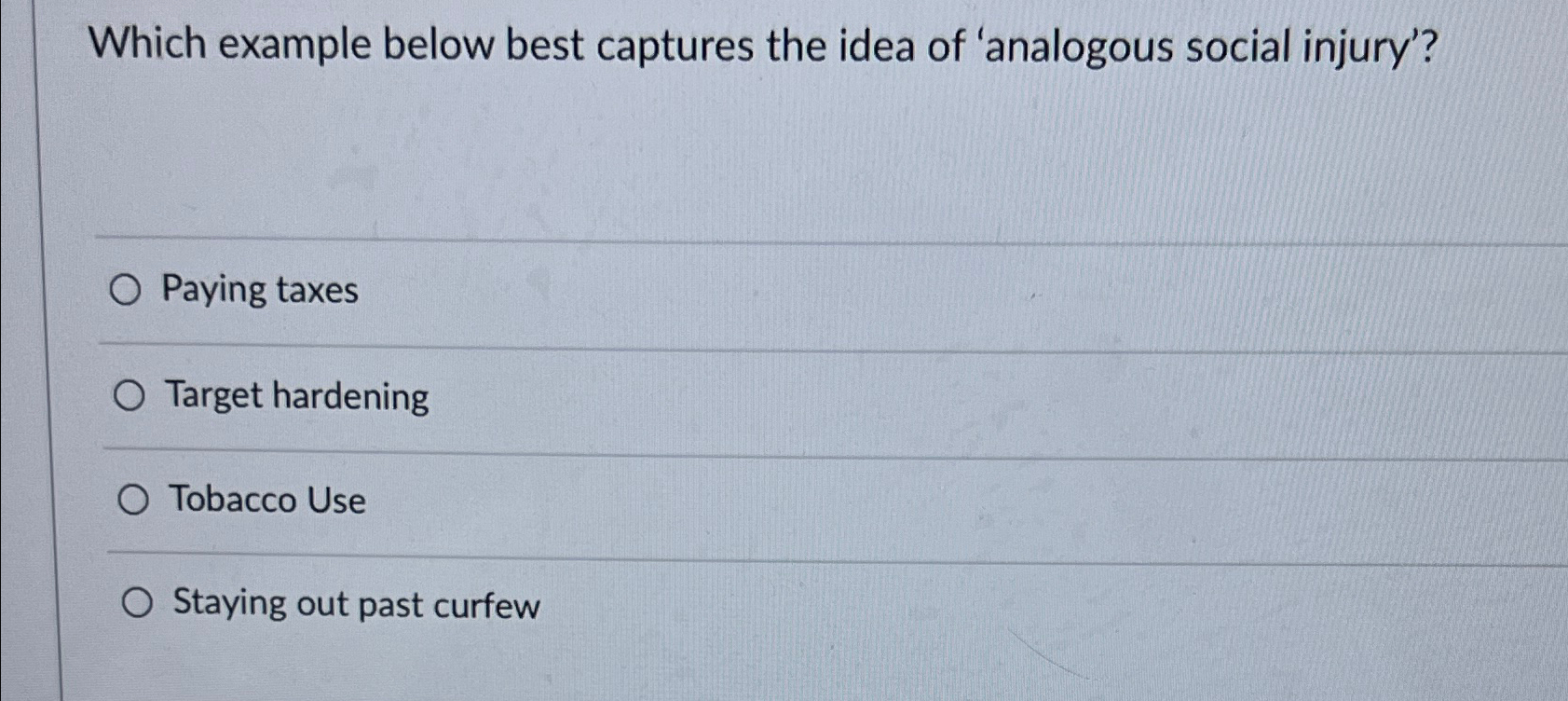 Solved Which example below best captures the idea of | Chegg.com