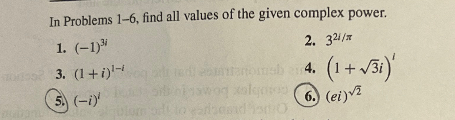 Solved In Problems 1-6, ﻿find all values of the given | Chegg.com