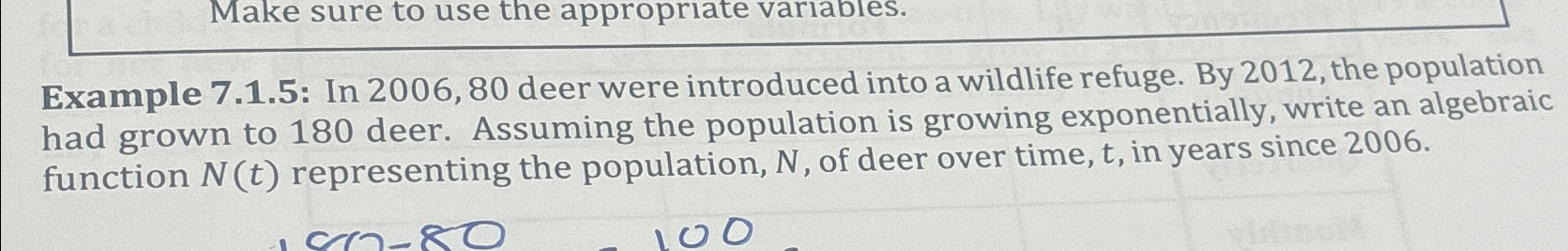 Solved Make sure to use the appropriate variables.Example | Chegg.com