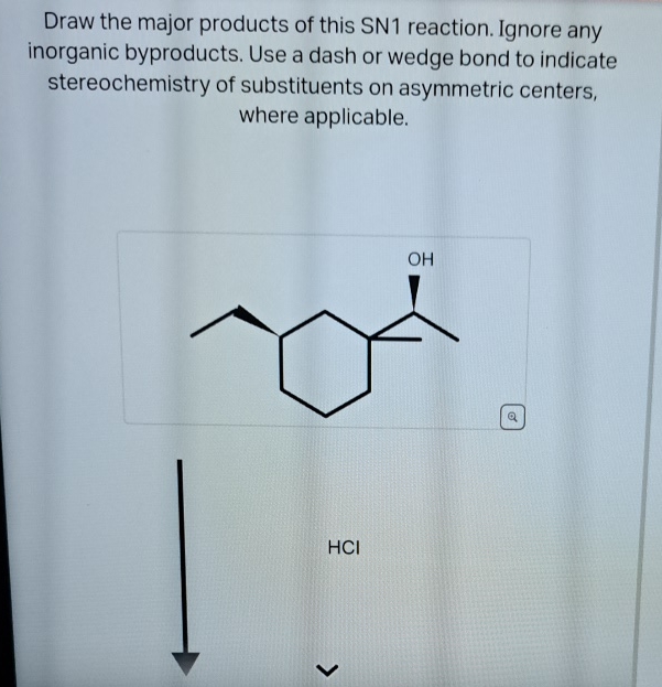 Solved Draw the major products of this SN1 ﻿reaction. Ignore | Chegg.com