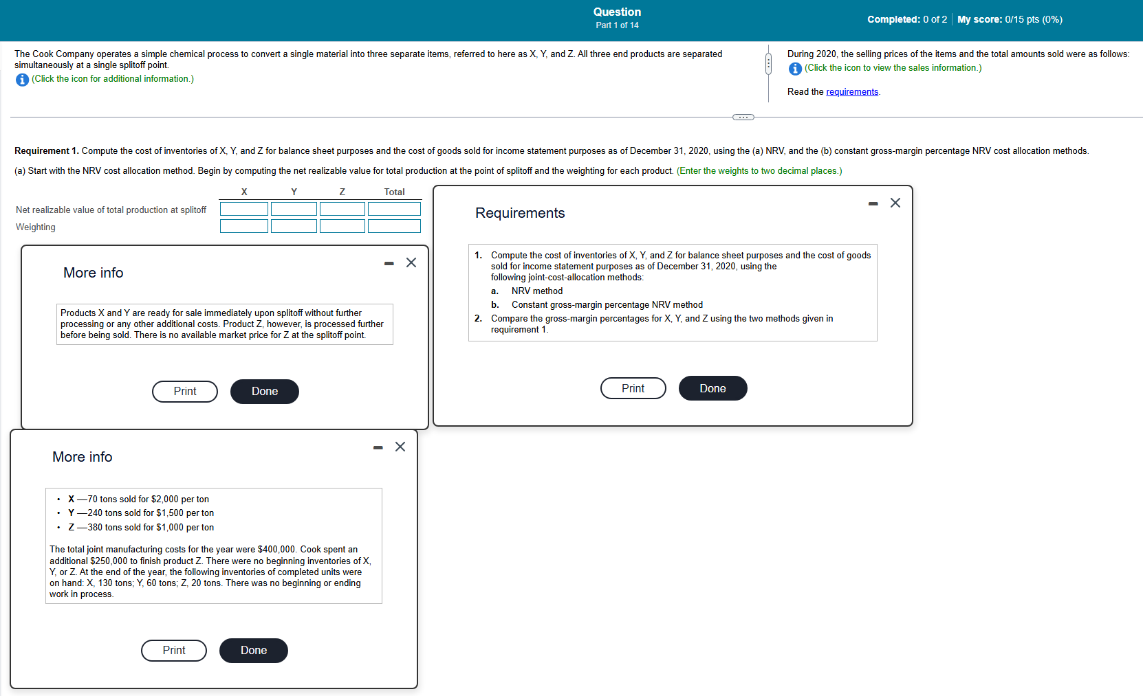 Solved NEED ALL REQUIREMENTS COMPLETED (1-14)The Cook | Chegg.com