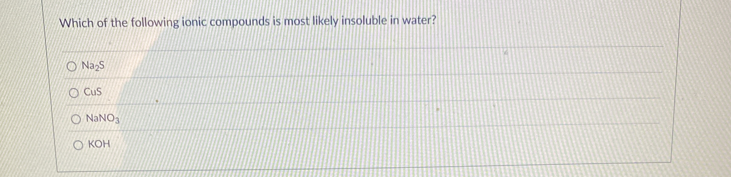 Solved Which of the following ionic compounds is most likely | Chegg.com