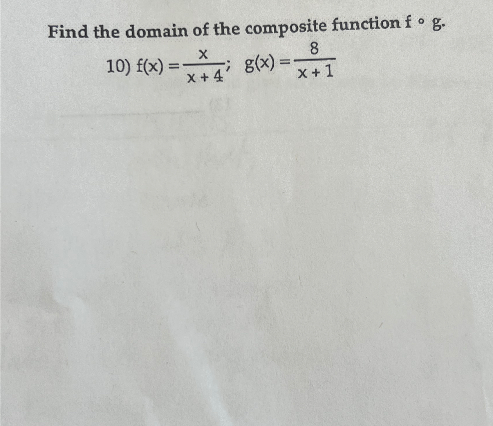Solved Find the domain of the composite function | Chegg.com